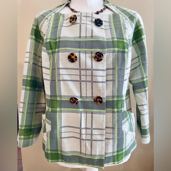 Etcetera | Jackets & Coats | Hp Vtg Tortoise Look Buttons Double ...